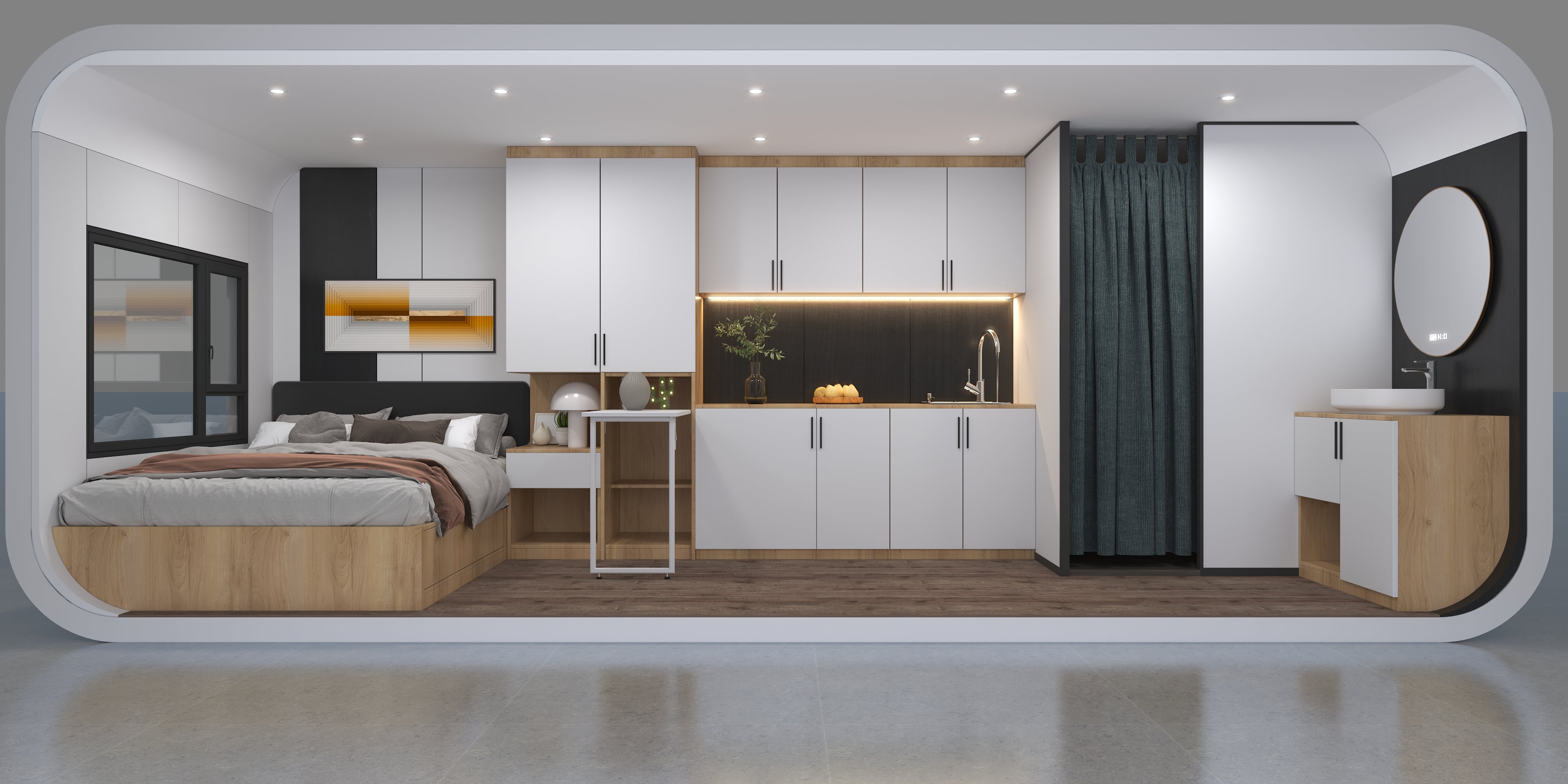 5.8m Fully Furnished Holiday Home Pod (One Bed & One Bathroom) Design ...